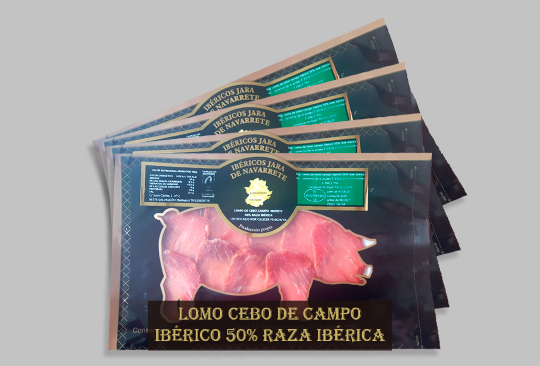 LOMO CEBO DE CAMPO IBÉRICO 50% RAZA IBÉRICA CORTADO A CUCHILLO (100 GR ...